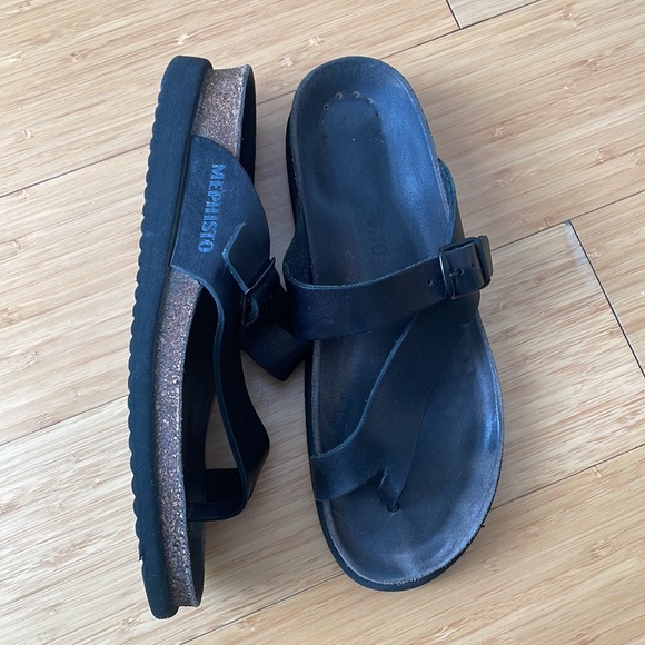 Mephisto | Shoes | Mephisto Helen Women Cork Sandals Black Size 39 ...